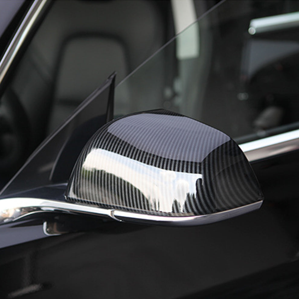 Rearview Mirror Cover Car Exterior for Model Y/3 ABS Carbon Fiber ...